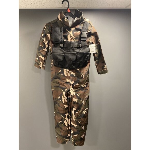 Costumes | New Halloween Costume Skull Commando Camouflage Boy S 46 Hn ...